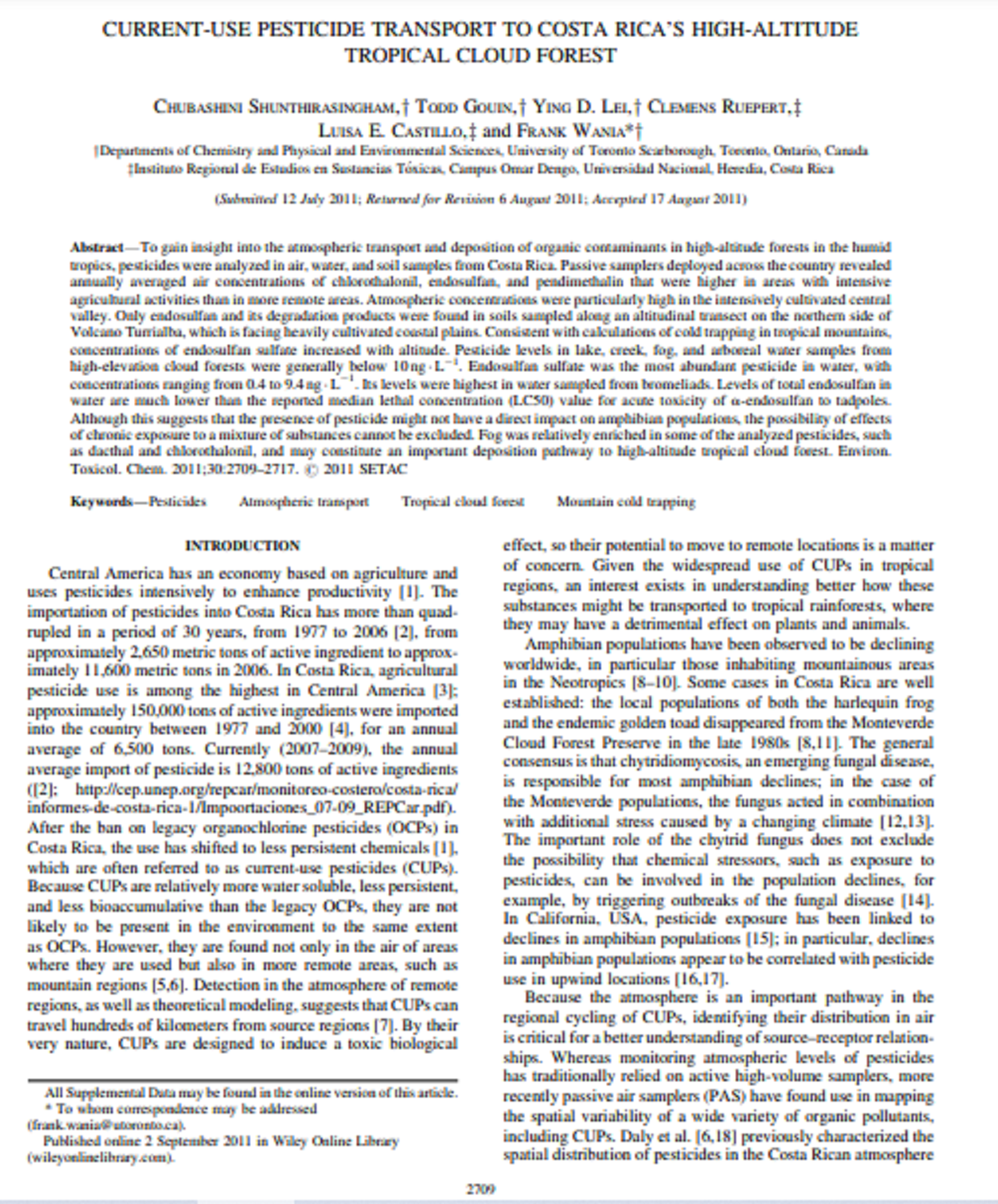 Current use Pesticide Transport To Costa Rica s High altitude Tropical current-use-pesticide-transport-to-costa-rica-s-high-altitude-tropical